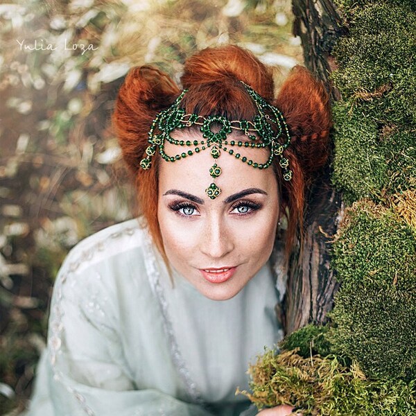 Green Headpiece - Etsy
