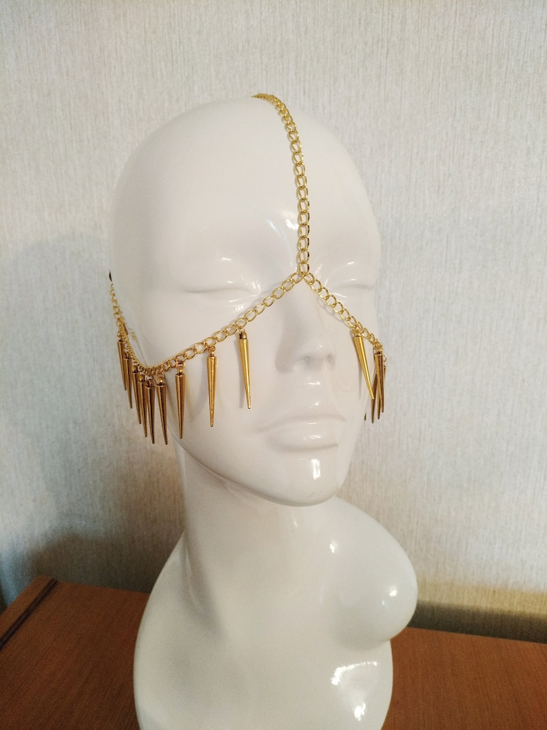 Gold Chain Mask Burning Man Mask Metal Face Chain Fashion - Etsy