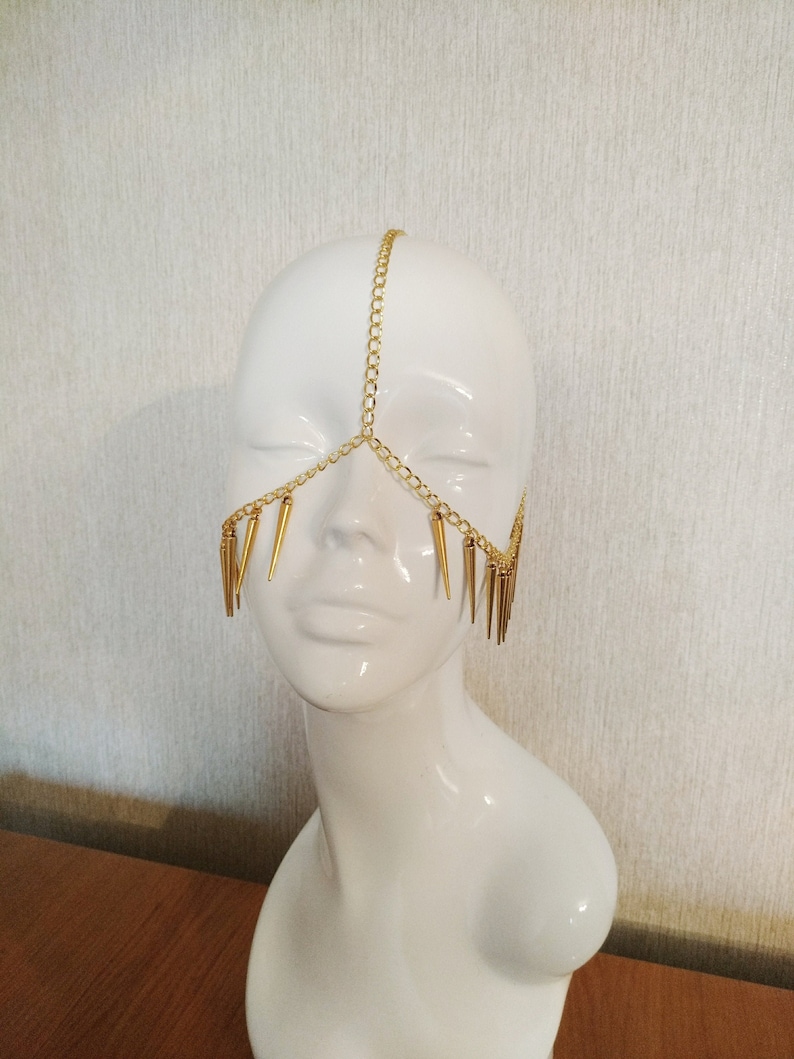 Gold Chain Mask Burning Man Mask Metal Face Chain Fashion - Etsy