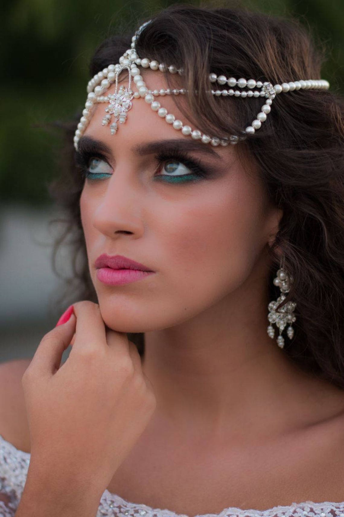 Great Gatsby Headpiece Jewelry Pearl Headpiece Gatsby Party - Etsy