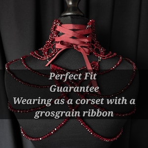 Dark Red Shoulder Necklace, Statement Necklace Red, Burgundy Jewelry ...