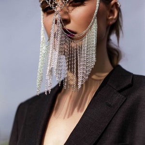 Metal Chain Mask Face Chain Handmade Mask Festival Accessories for ...