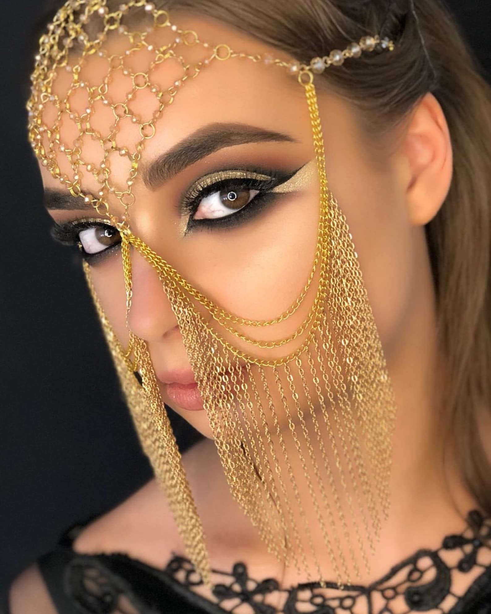 Metal Chain Mask Face Chain Handmade Mask Festival Accessories - Etsy UK