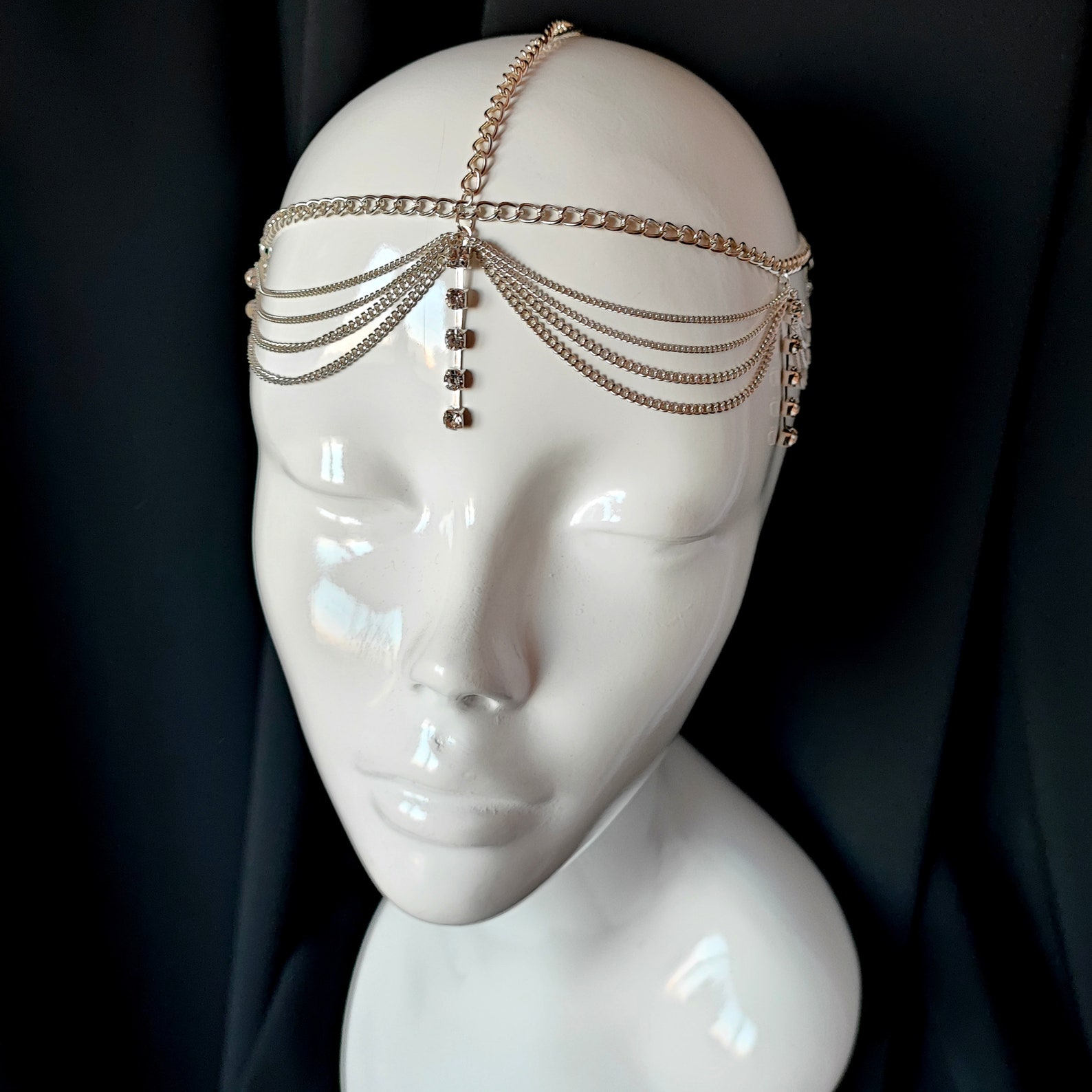 Hair Chain, Boho Headpiece, Bridal Hair Piece, Wedding Head Piece ...