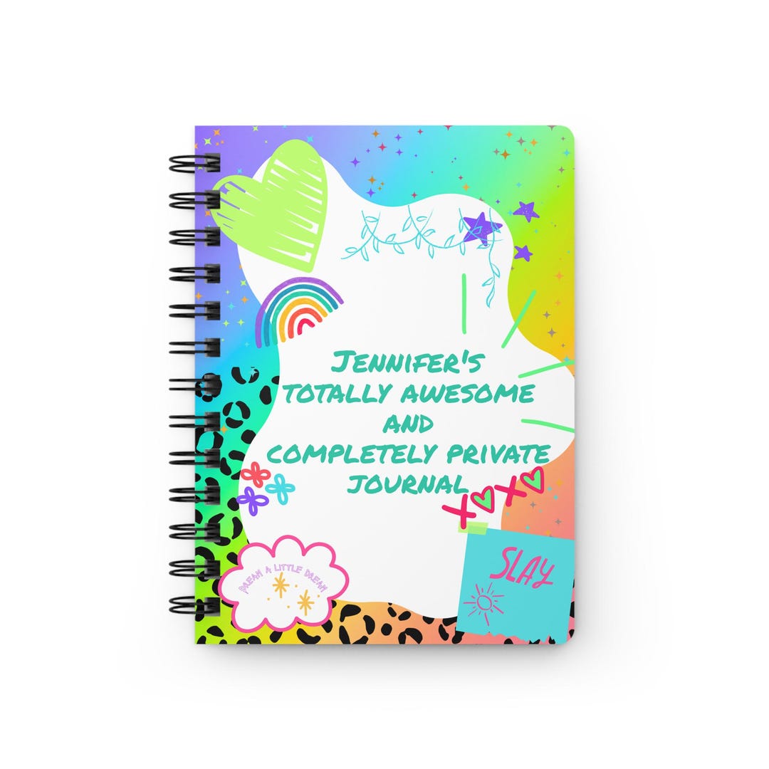 Customizable Bright Animal Print Journal: Teen Girl Diary, Notebook - Etsy
