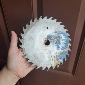 American Kestrel, Hand Painted Saw, Upcycled Wall Art, Bird Artwork ...