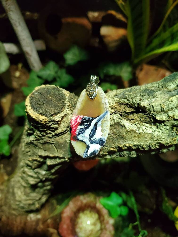 Pileated woodpecker Bird pendant Cottagecore jewelry Nature | Etsy
