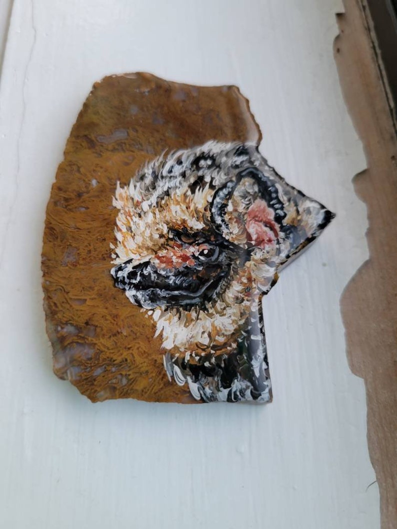 Hoary Bat Ornament Realistic Bat Painting Hand Painted Rock - Etsy