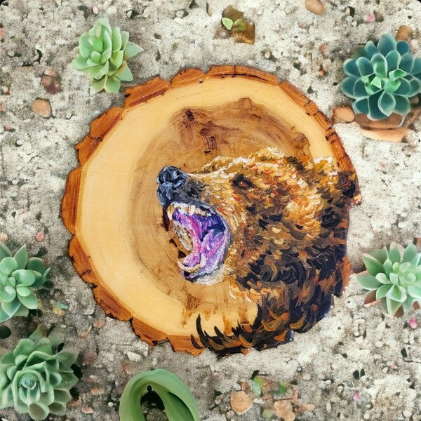 Hand Painted Bear - Etsy