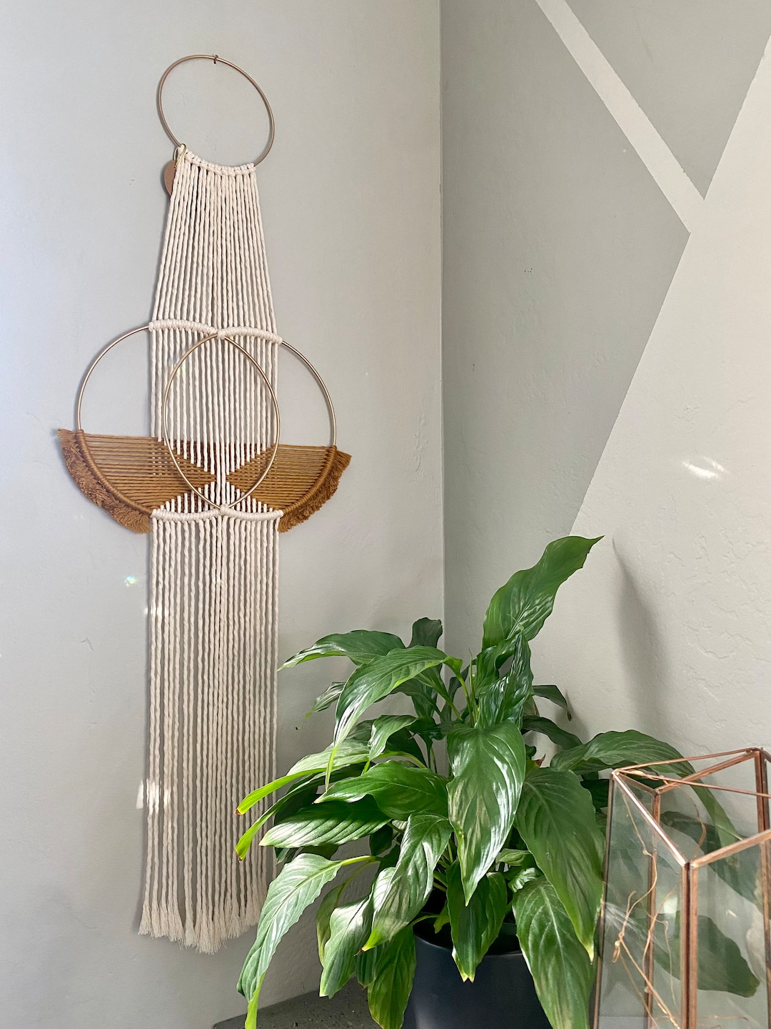 Double Ring Macrame Wall Hanging - Etsy