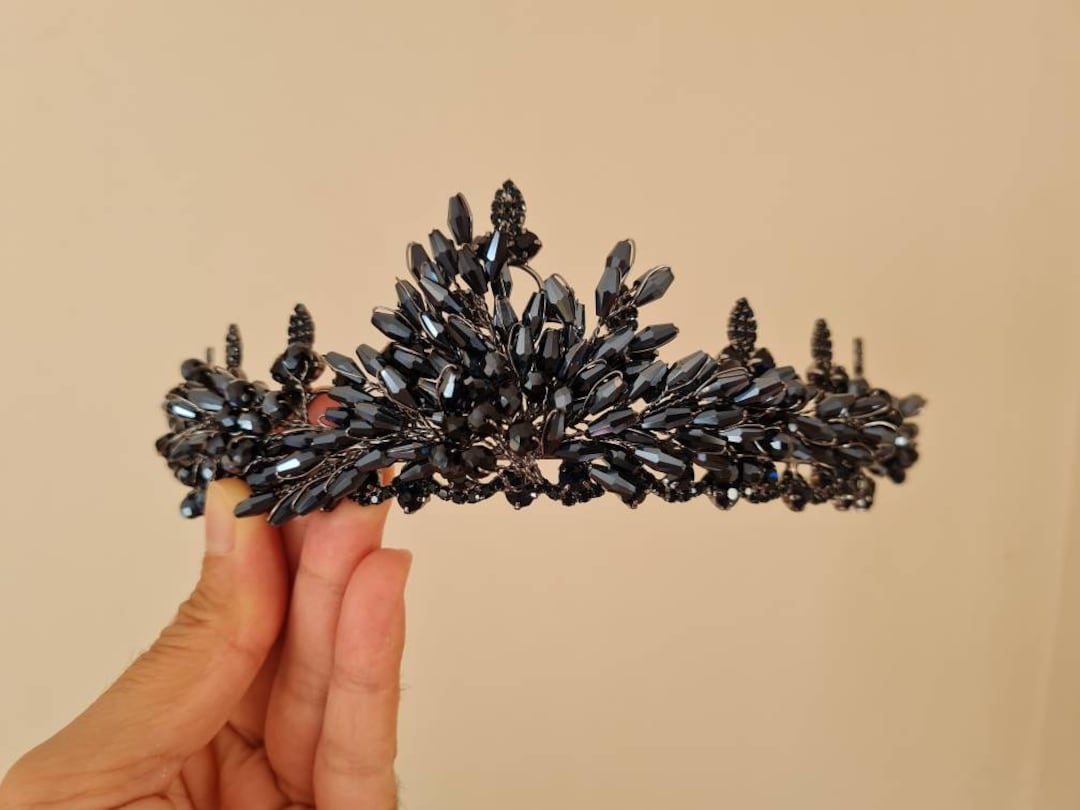 Navy Blue Crown, Tiara Navy, Bridal Crown, Wedding Crown for Bride ...