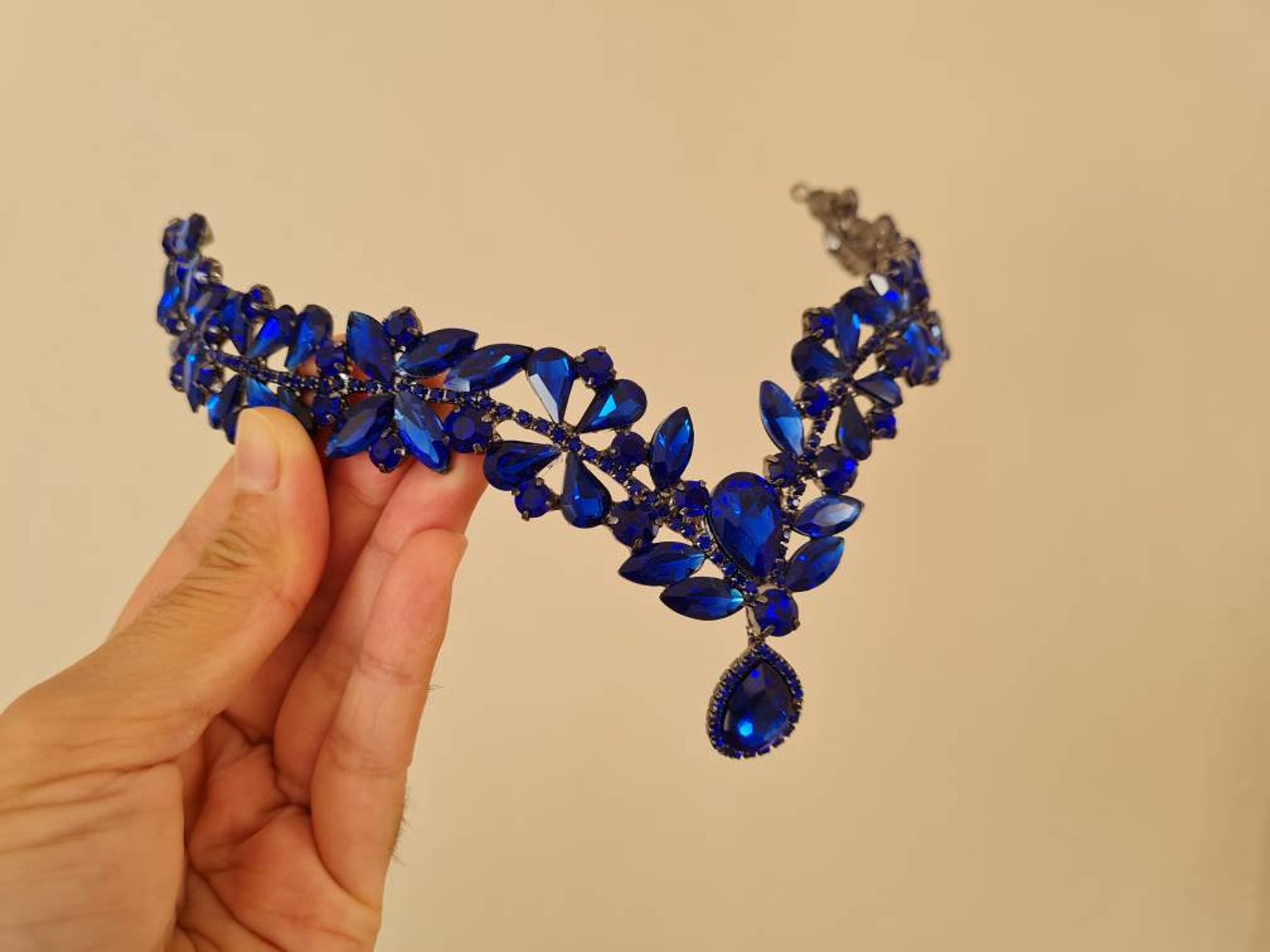 Blue Crown Tiara Blue Bridal Crown Wedding Crown for Bride - Etsy