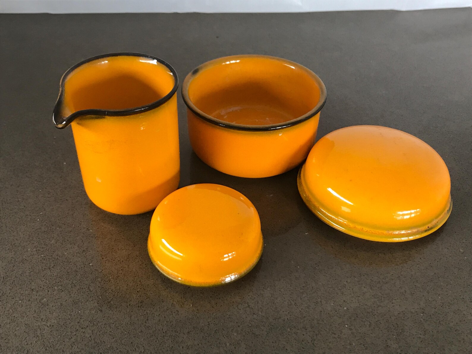 Retro Era German Thomas Rosenthal Orange Creamer and Sugar Bowl. - Etsy