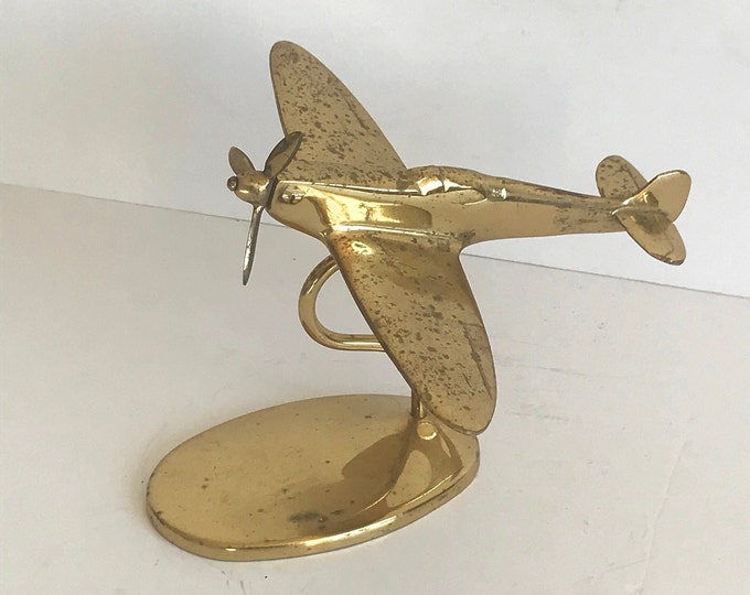 Vintage Solid Brass Spitfire Model Suitable for Desk, Table Os Shelf ...