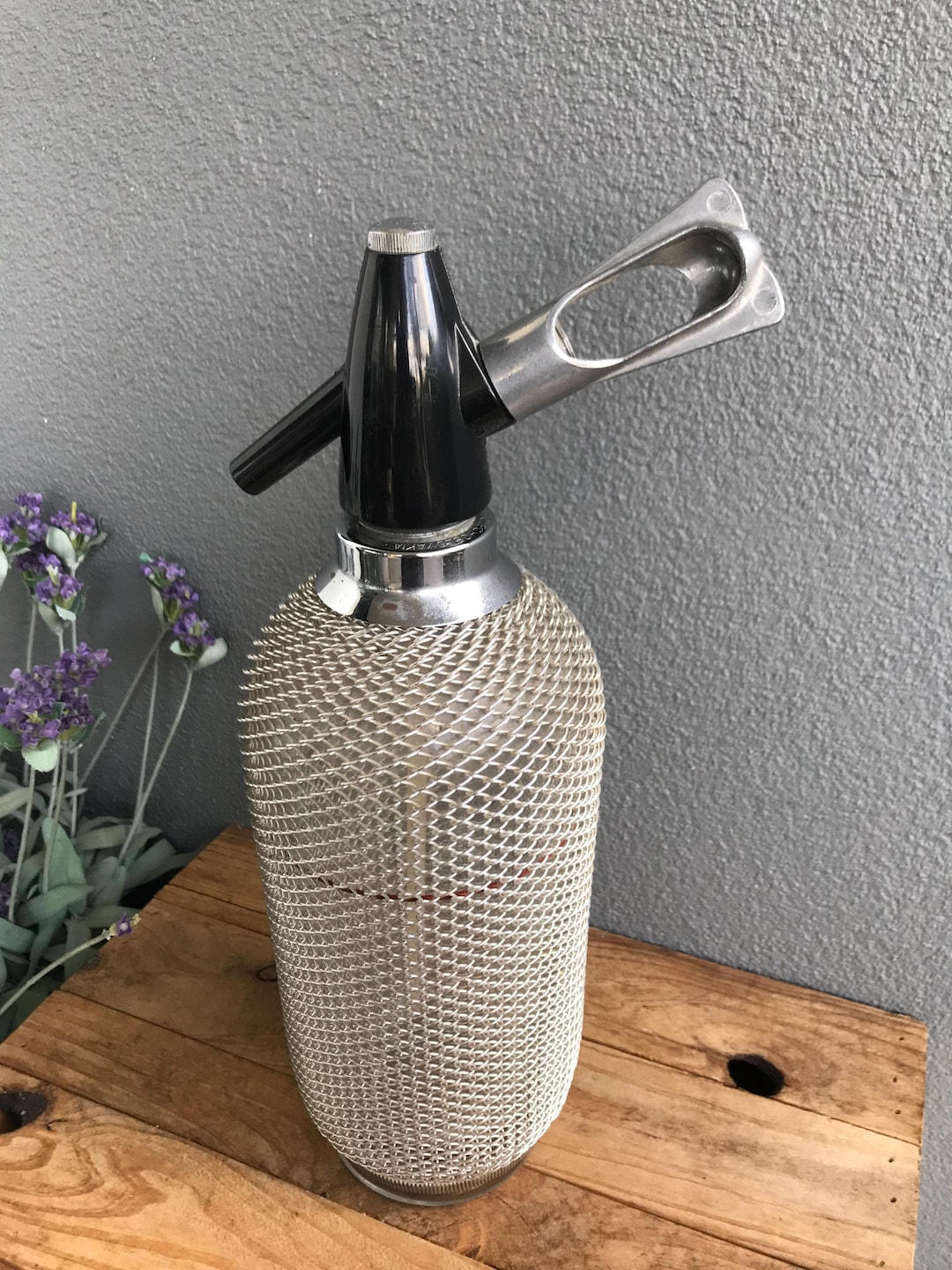 Retro Chrome Mesh Soda Syphon Complete With Gas Bulb Holder./4 - Etsy ...