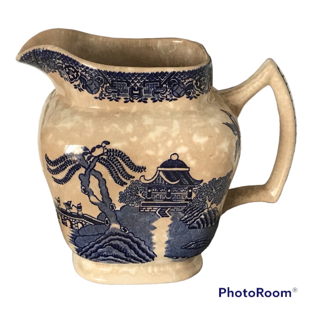 Antique Woods Ware Willow Pattern Milk Jug. - Etsy Australia
