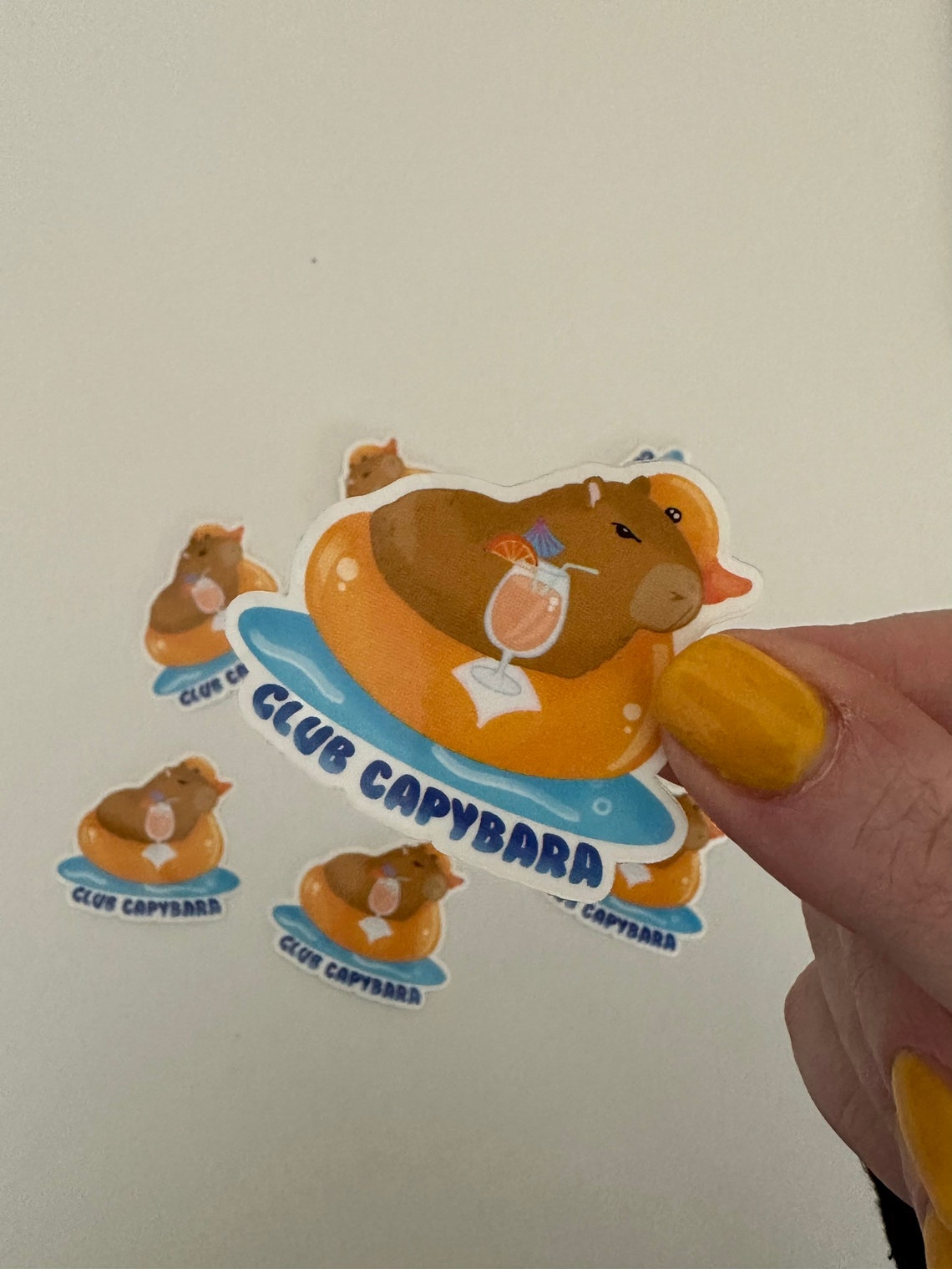 Capybara Sticker. Capybara Chilling. Clear Vinyl Sticker Cute Capybara ...