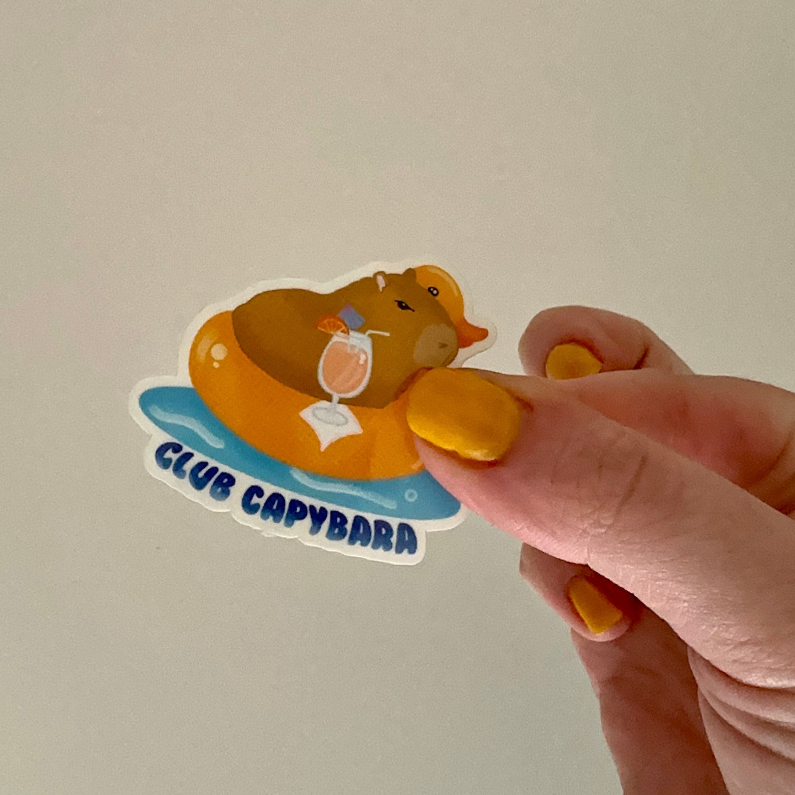 Capybara Sticker. Capybara Chilling. Clear Vinyl Sticker! Cute Capybara ...