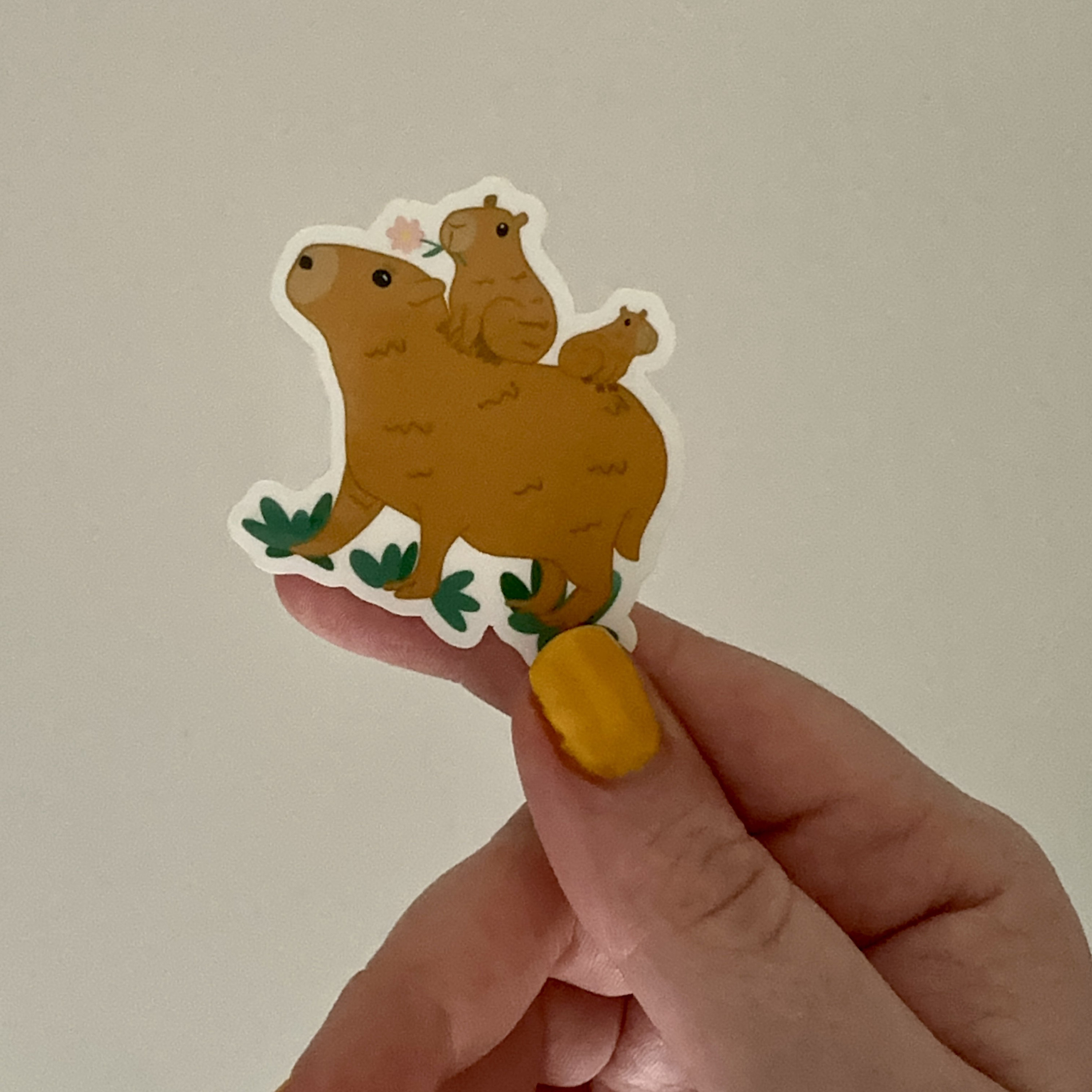CAPYBARA Clear Vinyl Waterproof Sticker Capybara Family. - Etsy