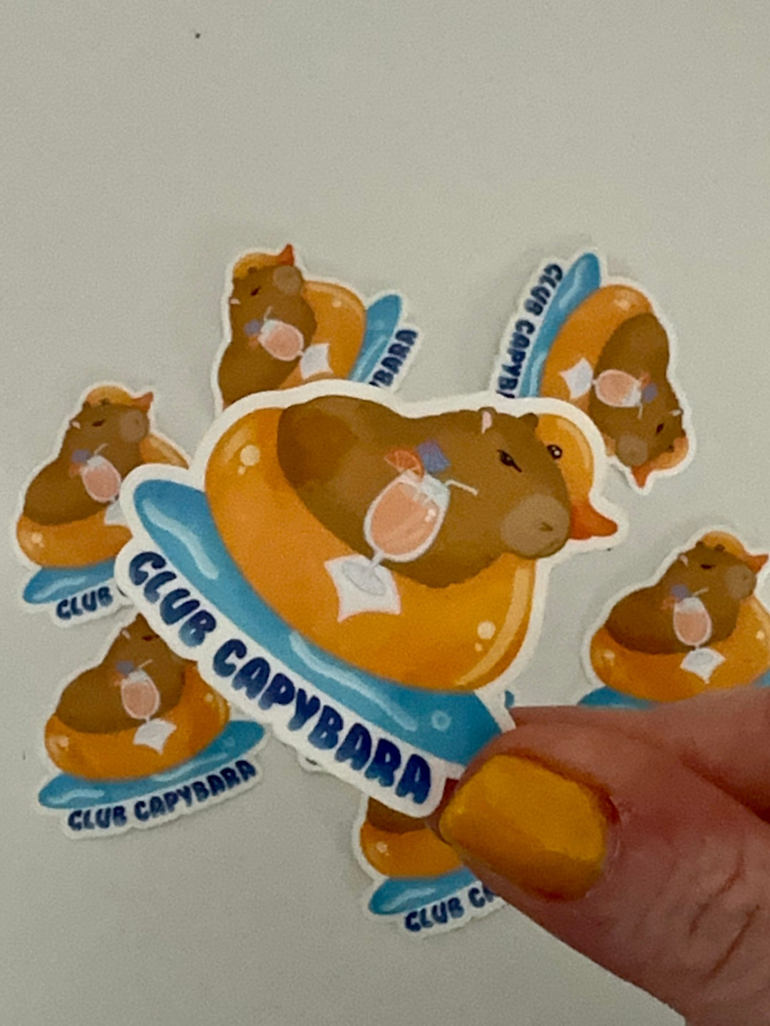 Capybara Sticker. Capybara Chilling. Clear Vinyl Sticker Cute - Etsy