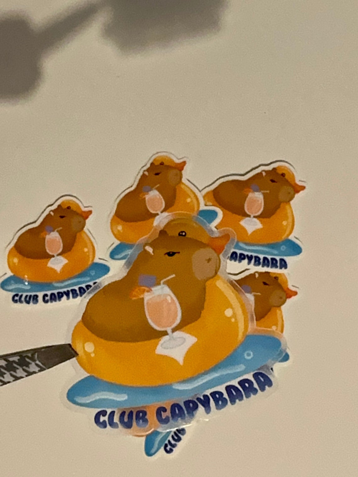 Capybara Sticker. Capybara Chilling. Clear Vinyl Sticker Cute Capybara ...