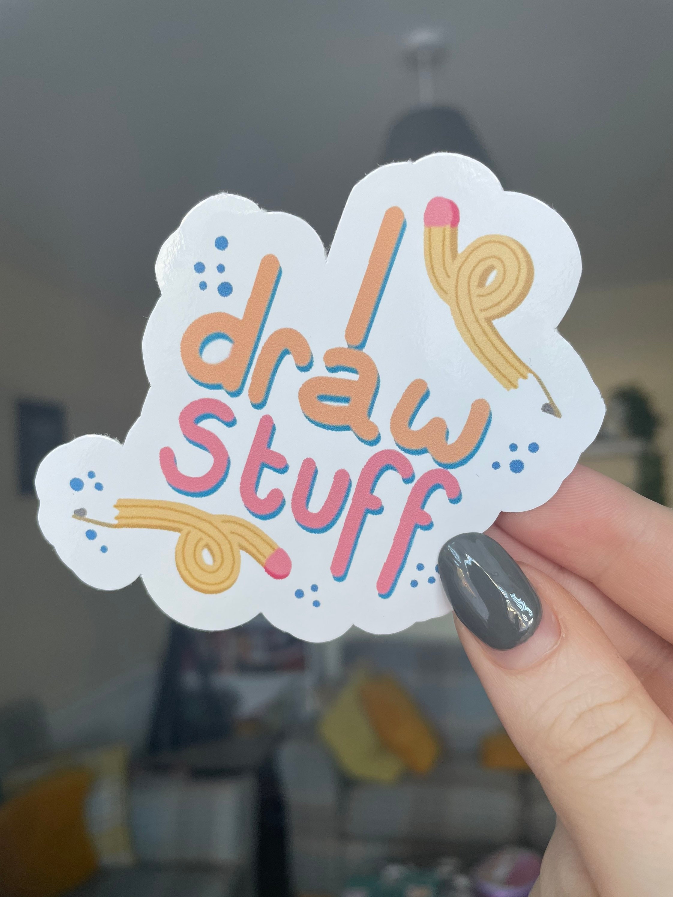 Large Vinyl Sticker, I Am an Artist, I Draw Stuff, I Am an Author, Clay ...