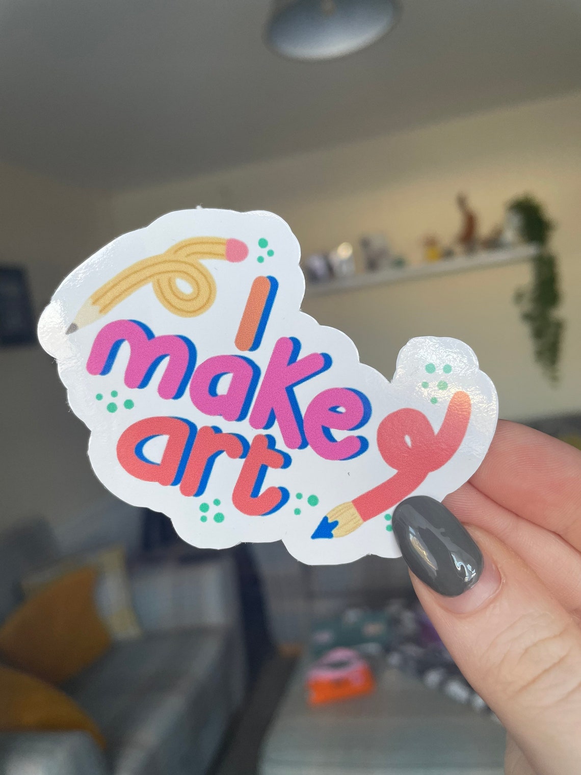 Large Vinyl Sticker I Am an Artist I Draw Stuff I Am an - Etsy