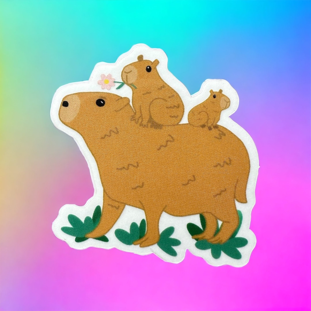 CAPYBARA Clear Vinyl Waterproof Sticker! Capybara Family. Capybara ...