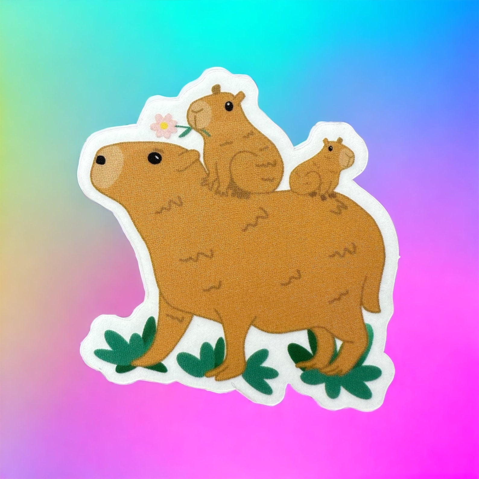 CAPYBARA Clear Vinyl Waterproof Sticker Capybara Family. Capybara ...