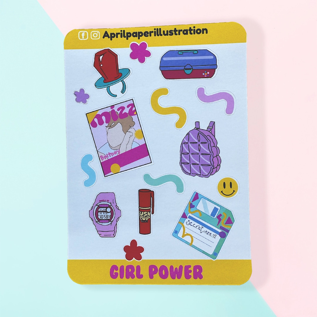 Iconic 90s, 90s Stickers, 90s Deco Stickers, for Planners, Notebooks ...