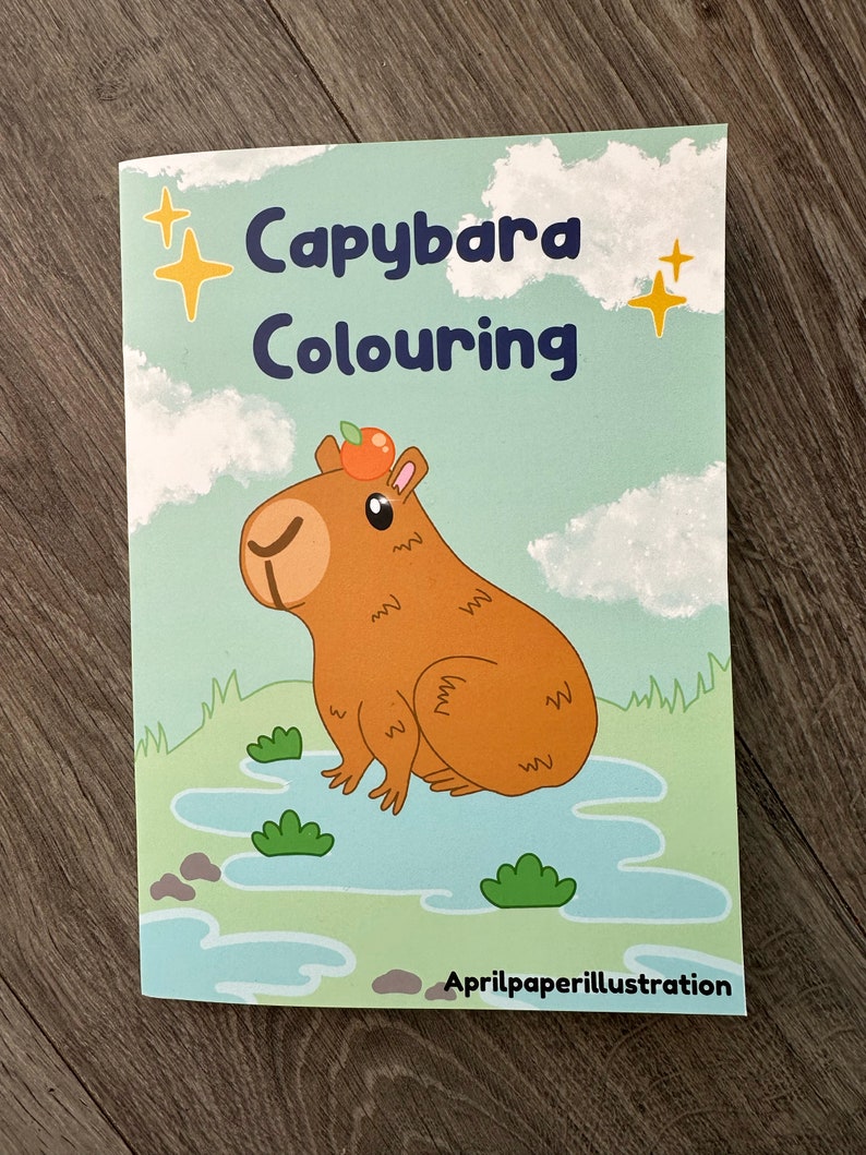 Capybara Colouring Book! A5 Colouring Book, Funny Capybaras. Capybara Stationery. Capybara Love ...