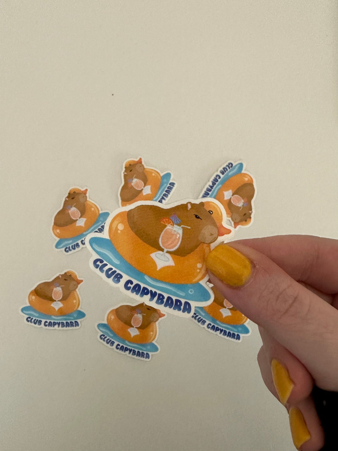 Capybara Sticker. Capybara Chilling. Clear Vinyl Sticker Cute Capybara ...