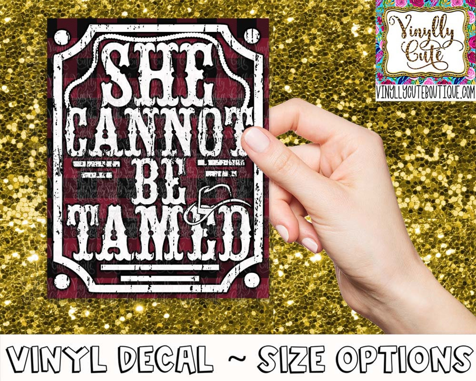 She Cannot Be Tamed Plaid Vinyl Decal Sticker Various Sizes Etsy she-cannot-be-tamed-plaid-vinyl-decal-sticker-various-sizes-etsy