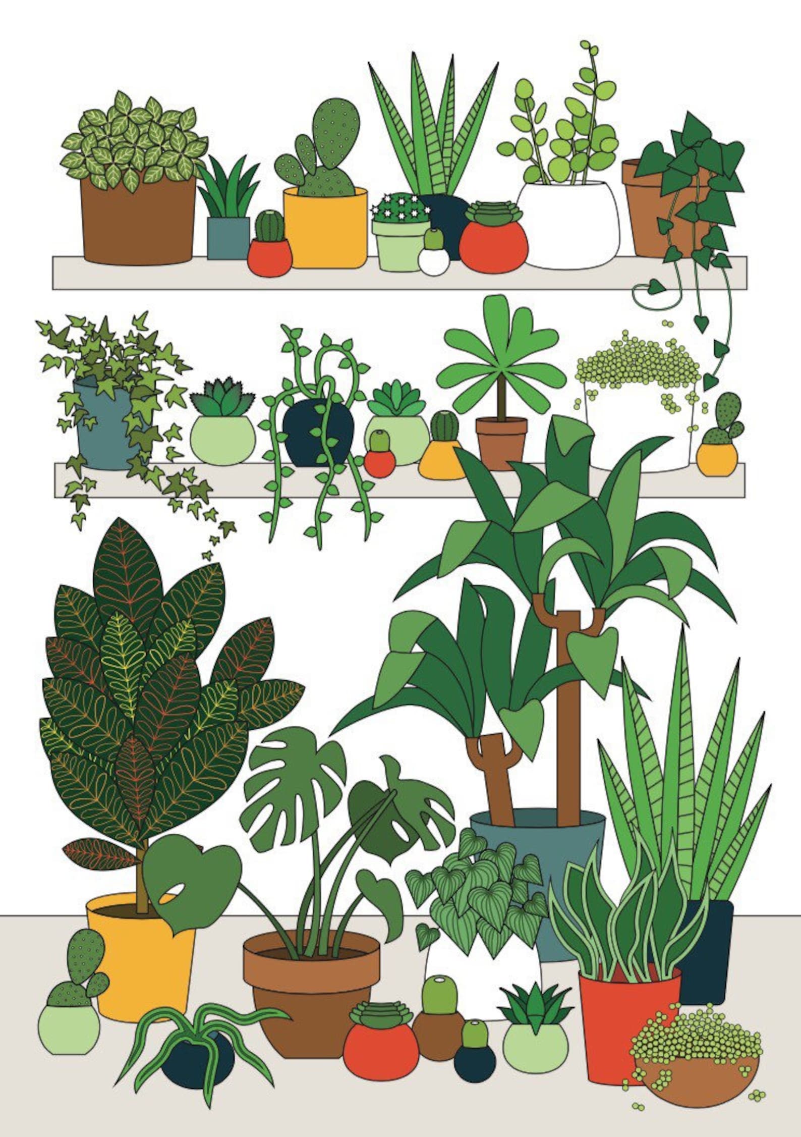 Tiny Shrubs Print - Etsy