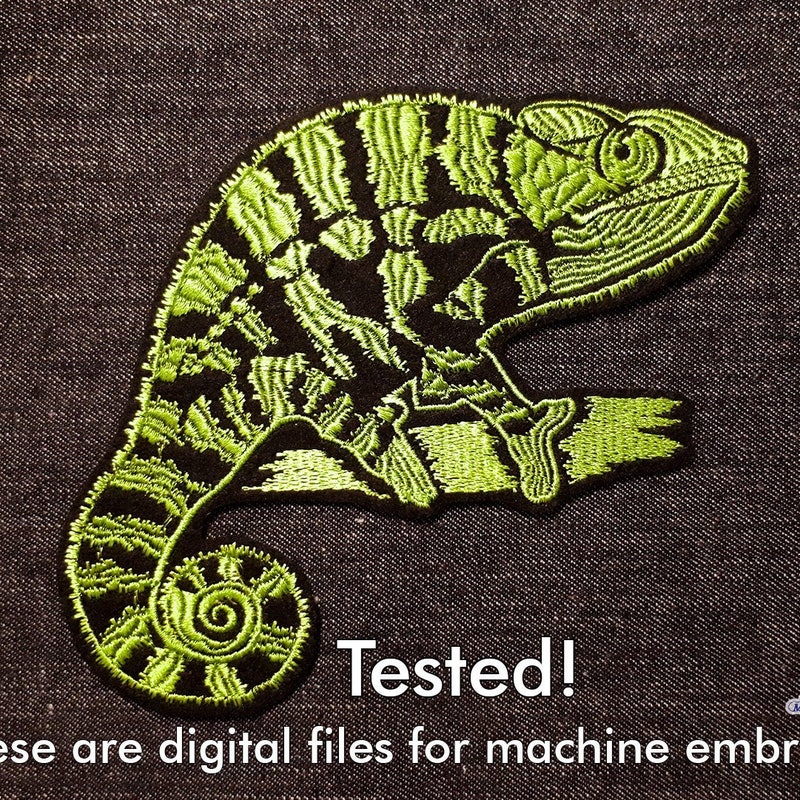 Chameleon Embroidery - Etsy
