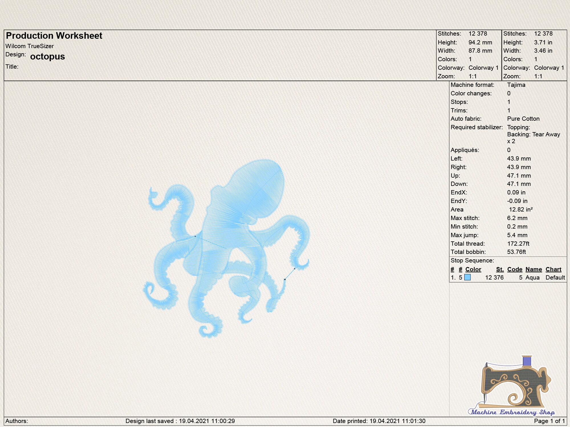 Octopus Machine Embroidery Design - Etsy