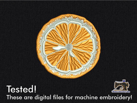 Orange Digital Embroidery Machine Embroidery Design for | Etsy