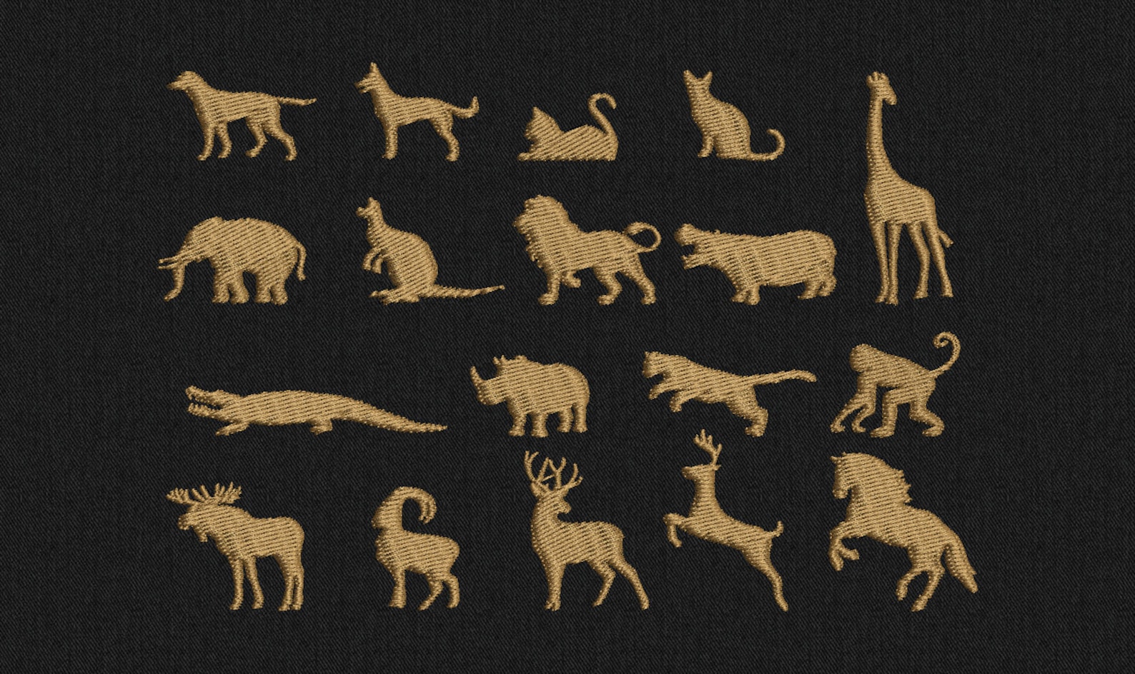 Animals Mini Machine Embroidery Designs 18 Folders for - Etsy