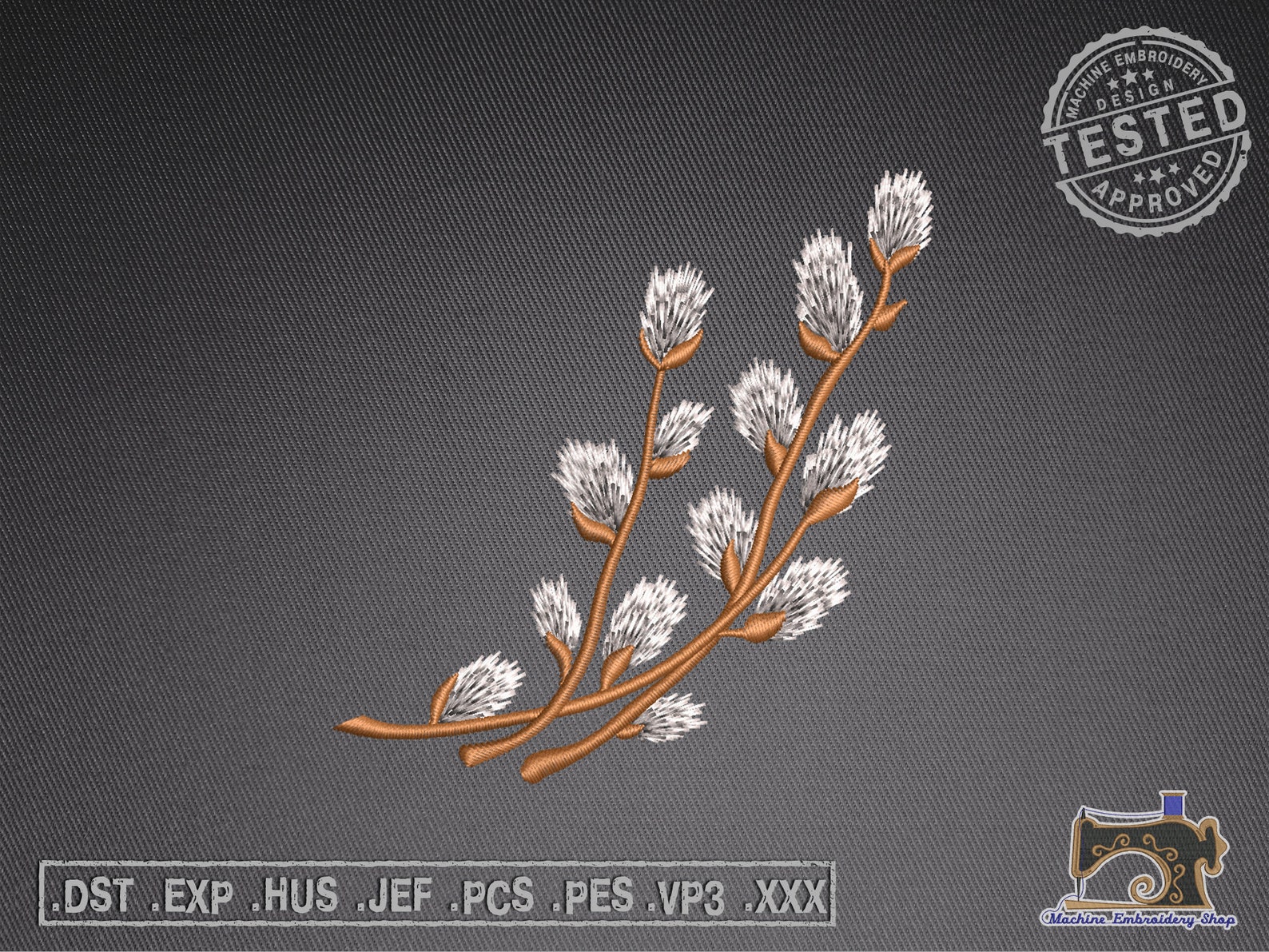 Willow Twig Spring Machine Embroidery Design - Etsy