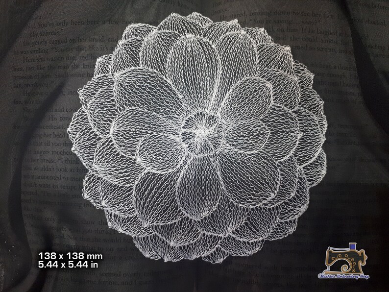 Big Flower Machine Embroidery Design - Etsy