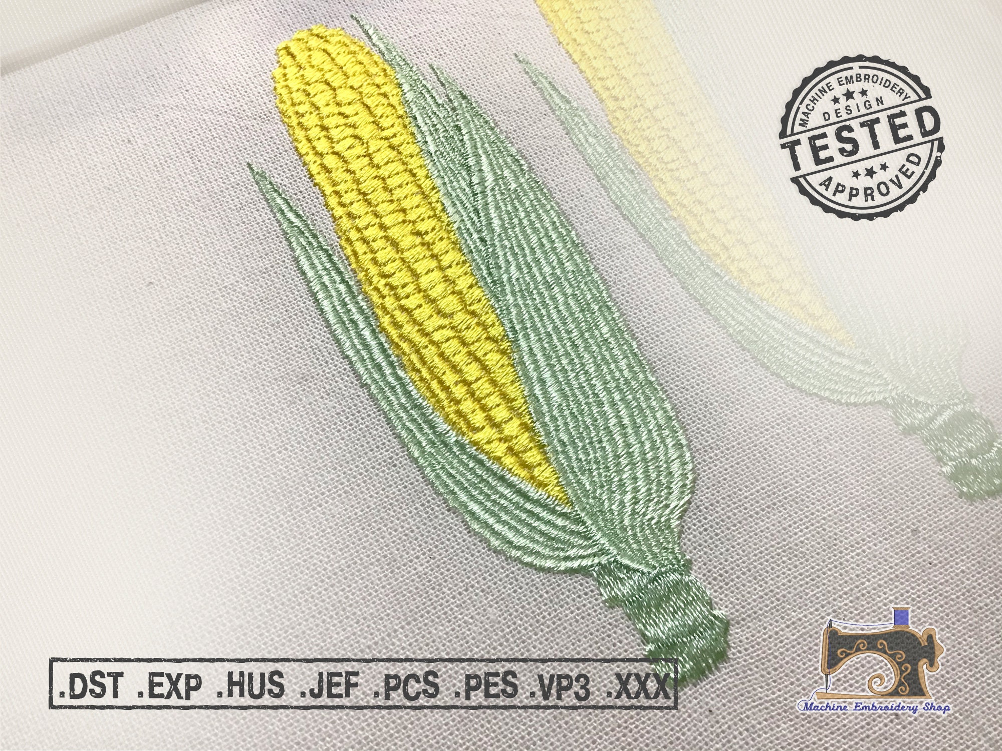 Corn Vegetable 2 Sizes Machine Embroidery Design - Etsy