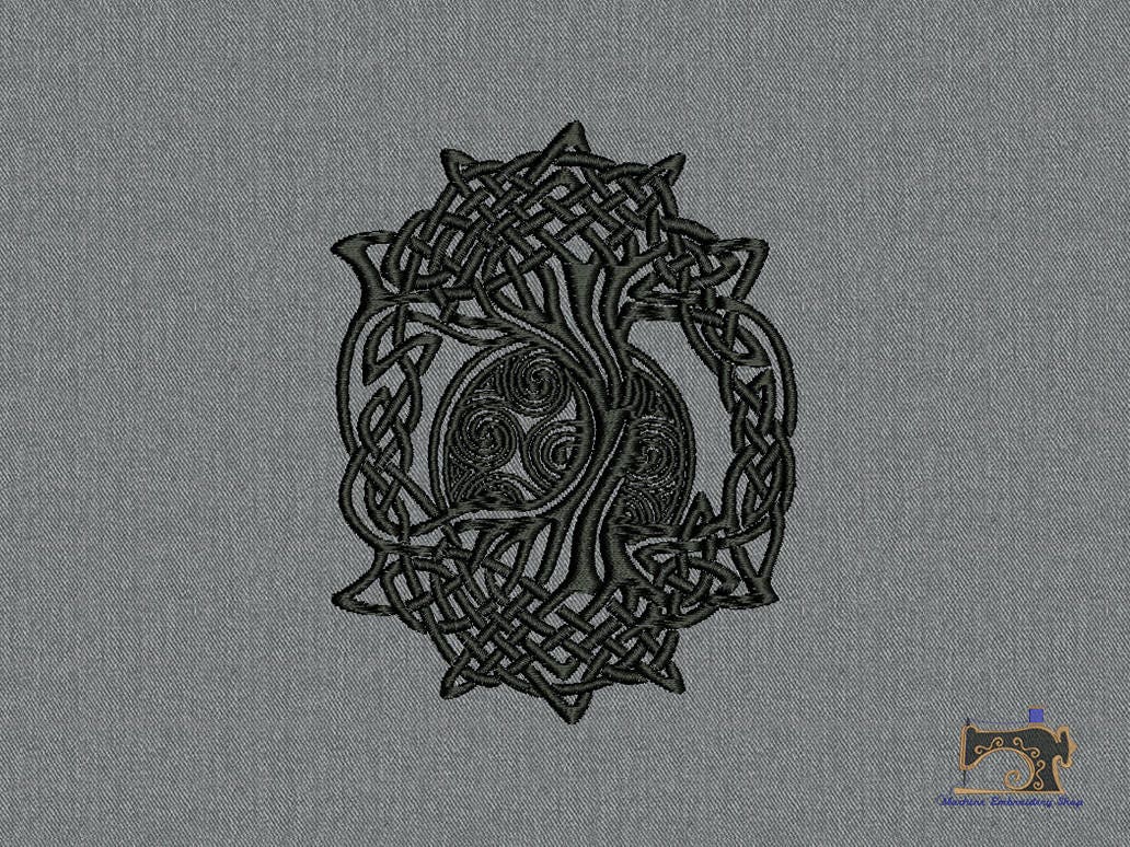 Machine Embroidery Design Celtic Symbol Tree of Life. Digital Machine ...