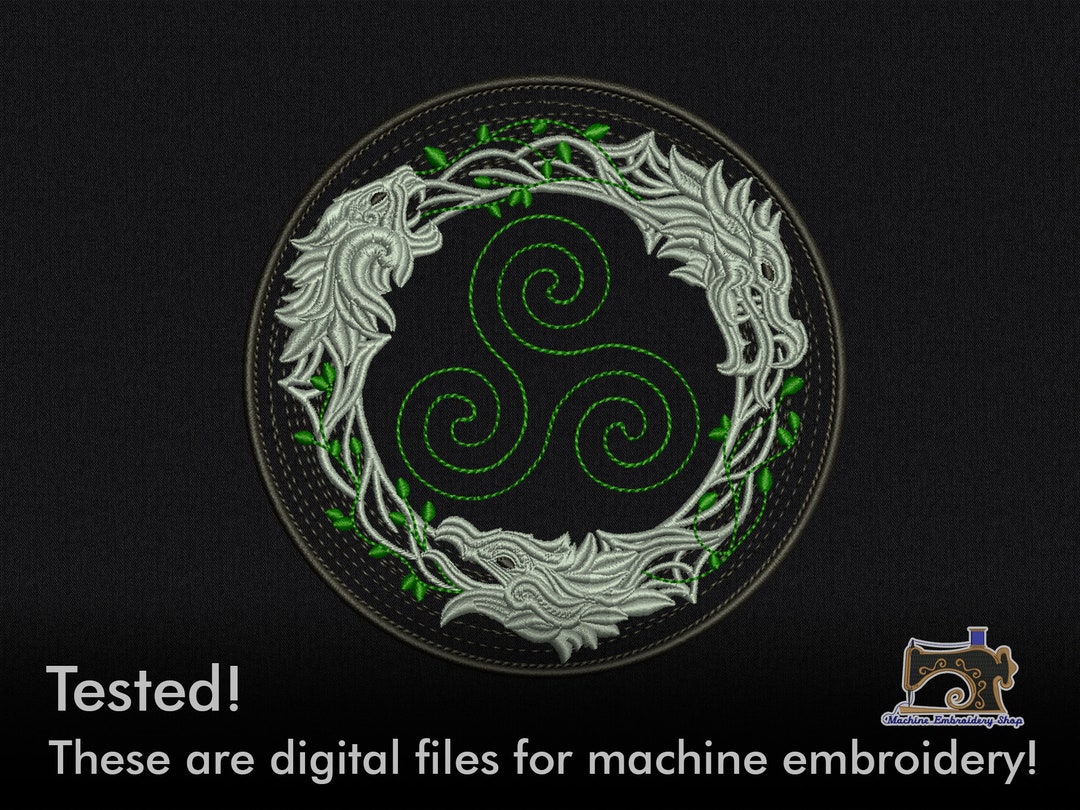 Ouroboros Digital Machine Embroidery Design for Instant Download - Etsy