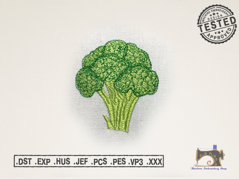 Broccoli Vegetable Machine Embroidery Design - Etsy