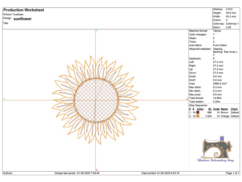 Sunflower Machine Embroidery Design - Etsy