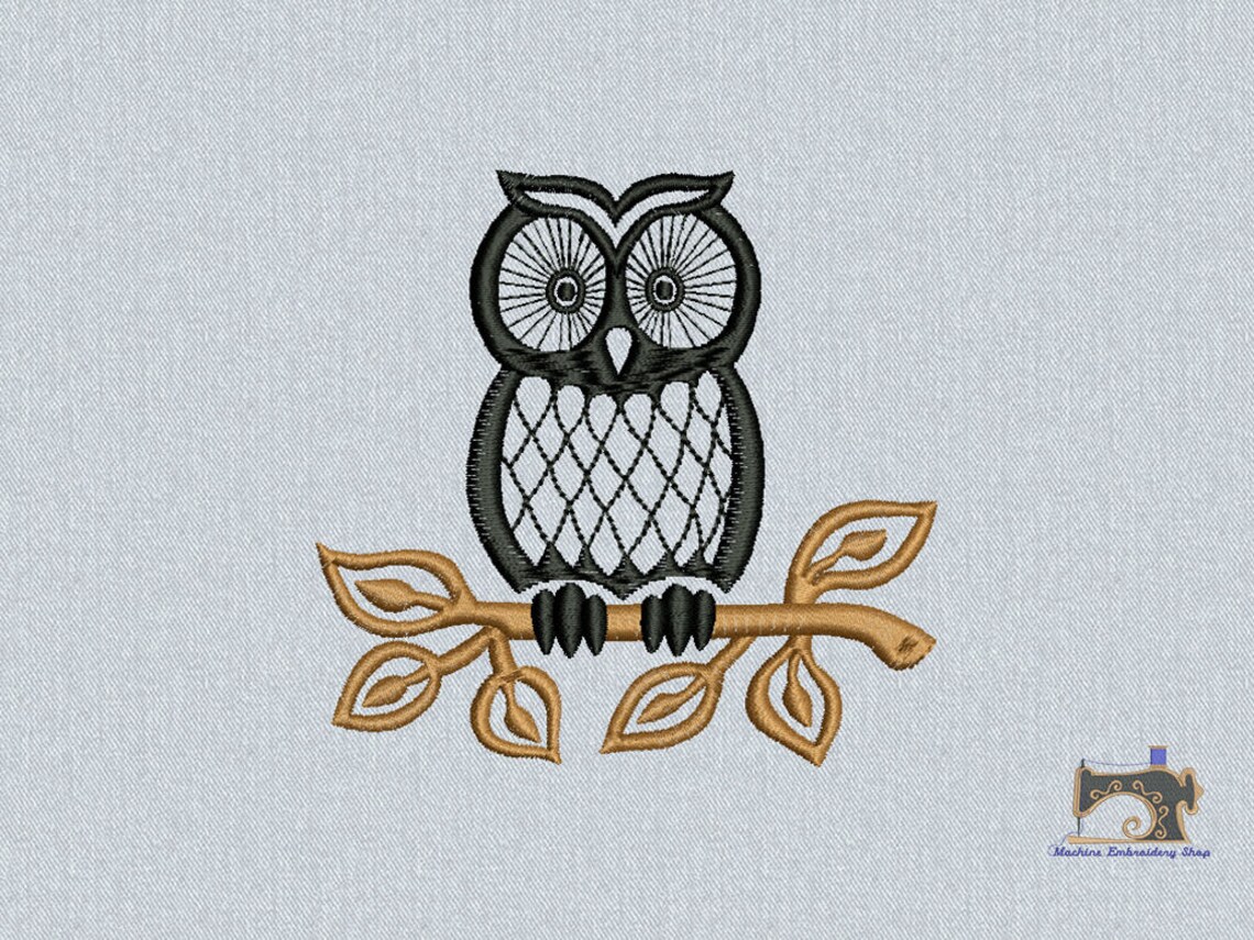 Owl Bird Machine Embroidery Design 2 Sizes - Etsy