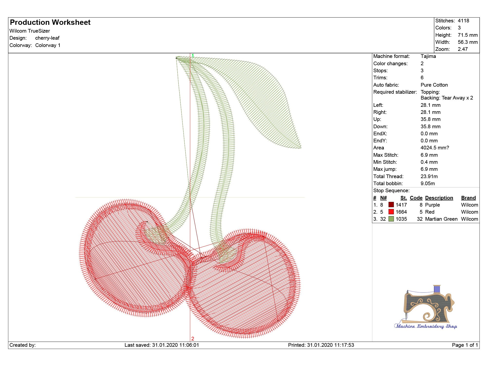 Cherry Machine Embroidery Design | Etsy