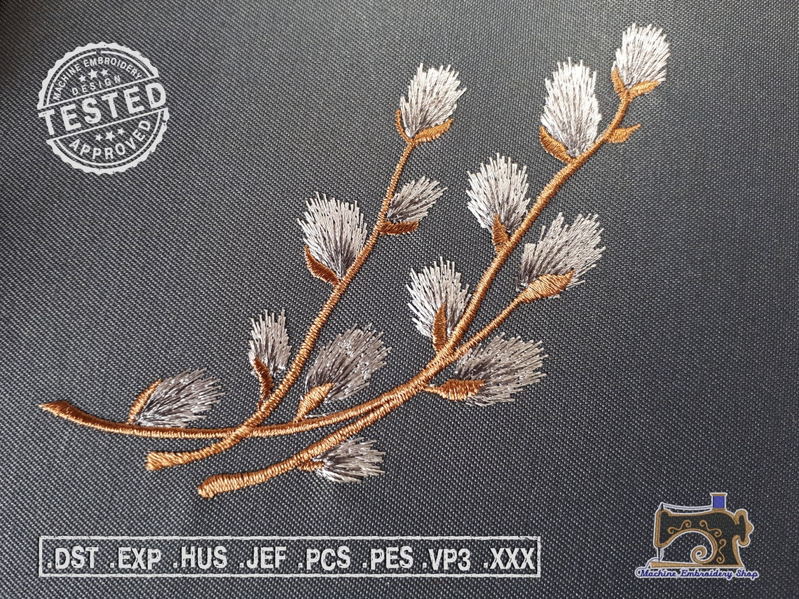 Willow Twig Spring Machine Embroidery Design - Etsy