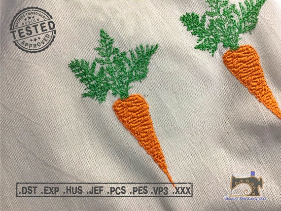 Carrot Vegetable Machine Embroidery Design - Etsy