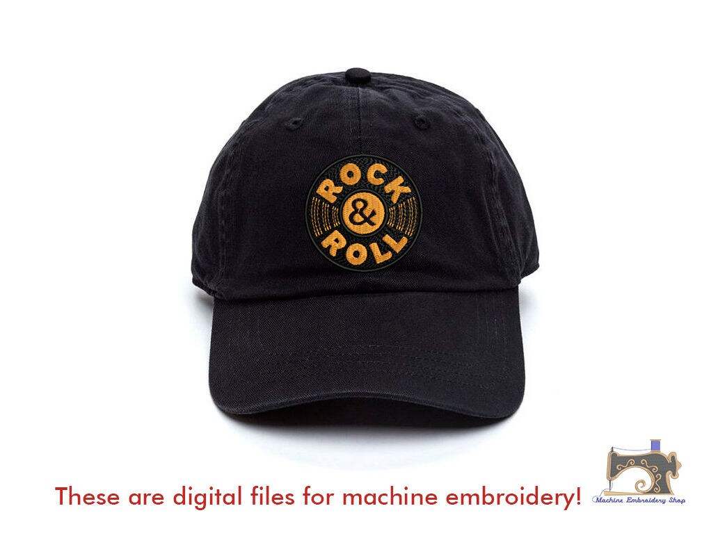 Machine Embroidery Rock and Roll Patch Vinyl Records Digital | Etsy